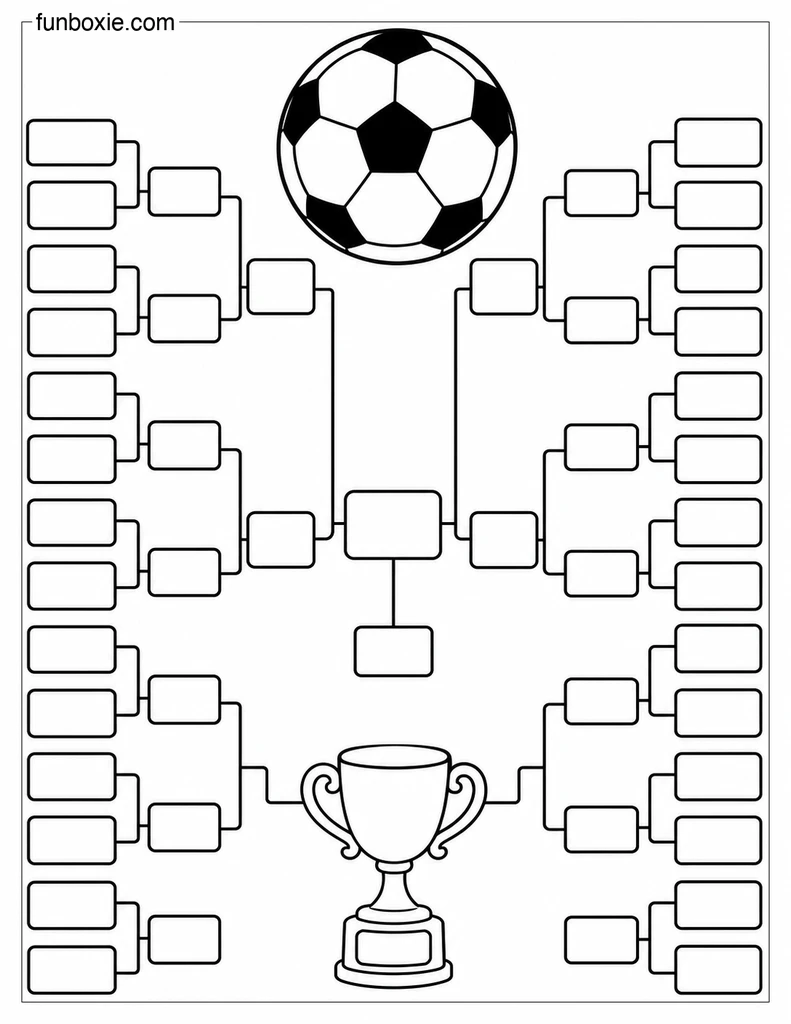 World Cup 2026 Bracket Printable PDF & Wall Chart | Funboxie