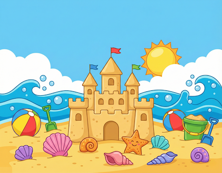 Beach & Shells | Free Printable Coloring Pages | Funboxie