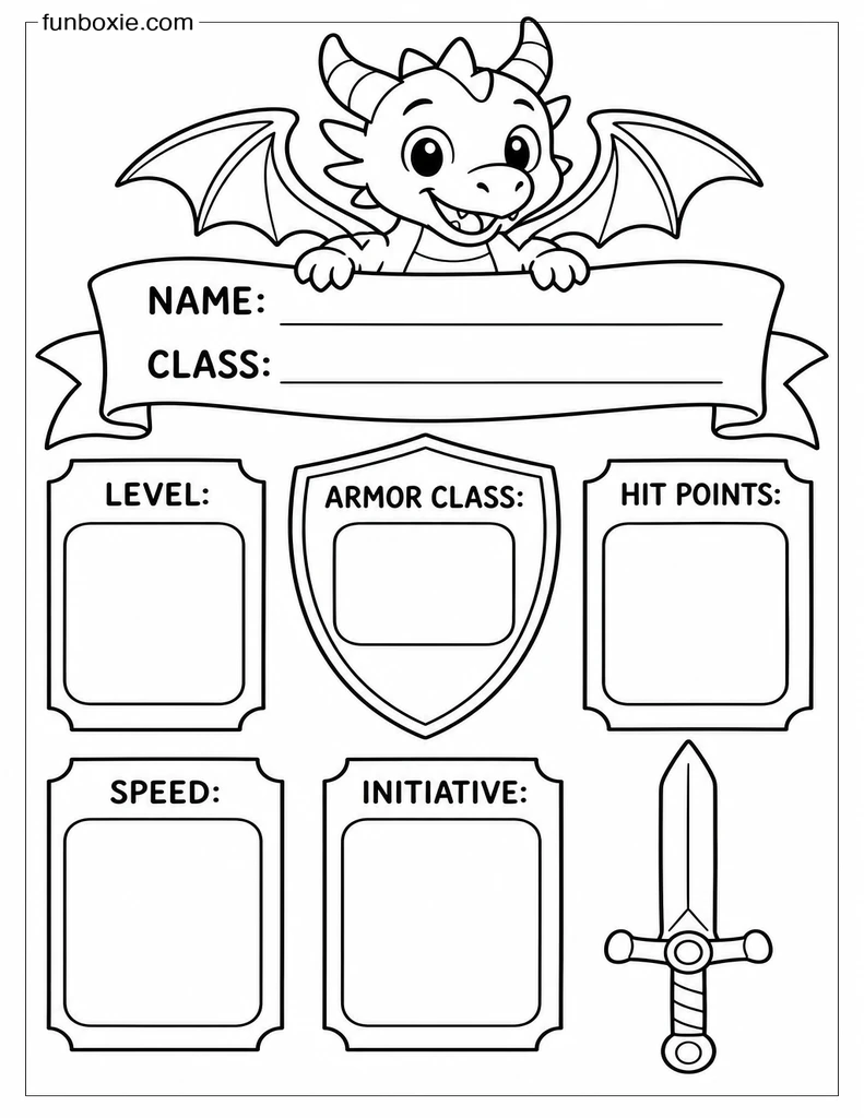DND Character Sheet PDF Download | Free Printable PDF | Funboxie